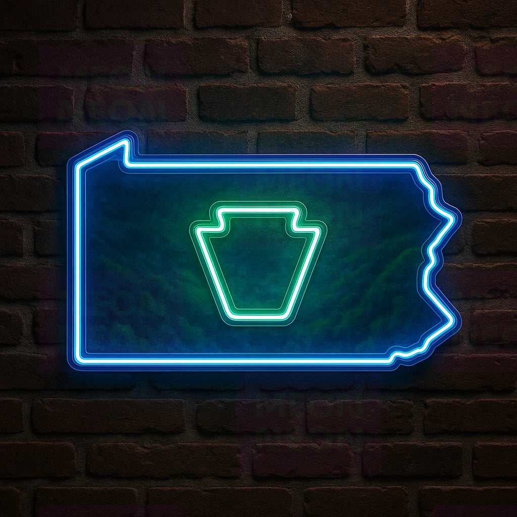 Keystone State Outline LED Neon Sign – MEON NEON