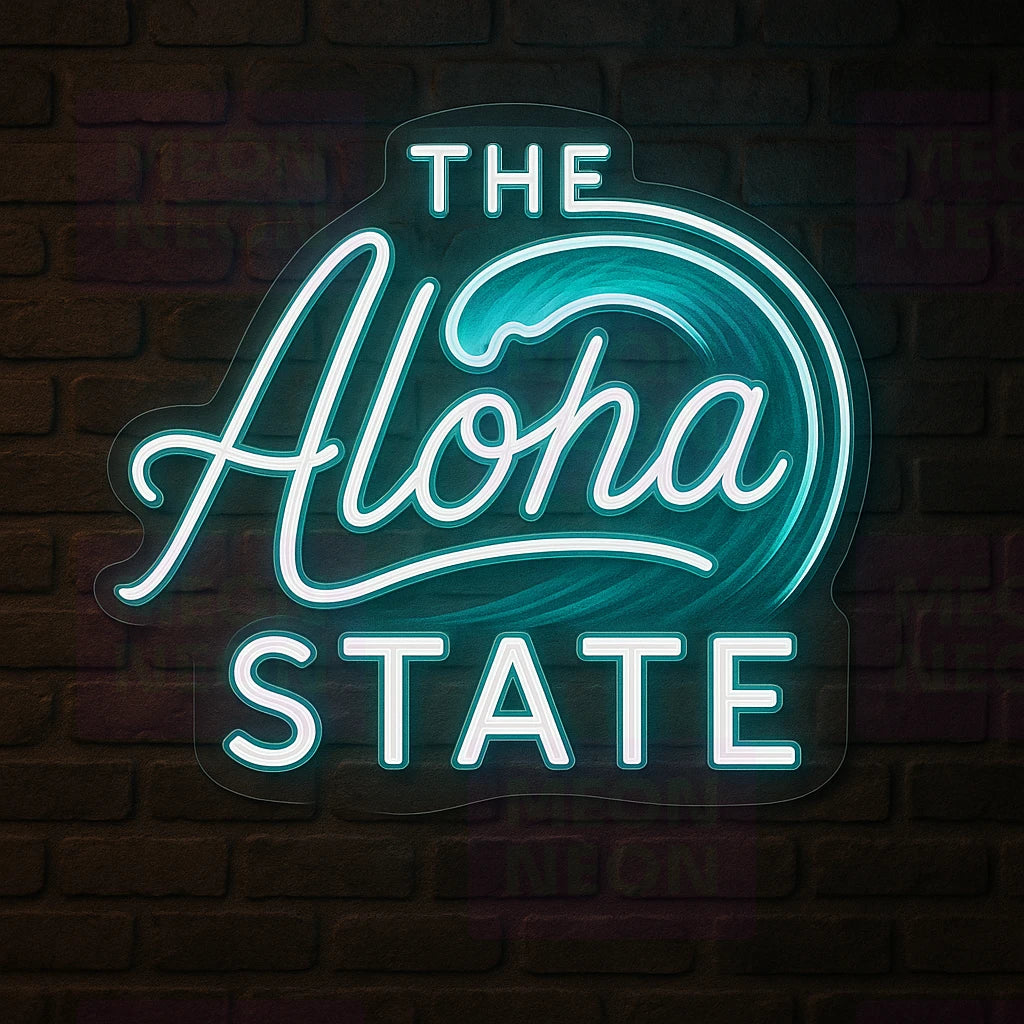 Aloha State Wave LED Neon Sign – MEON NEON