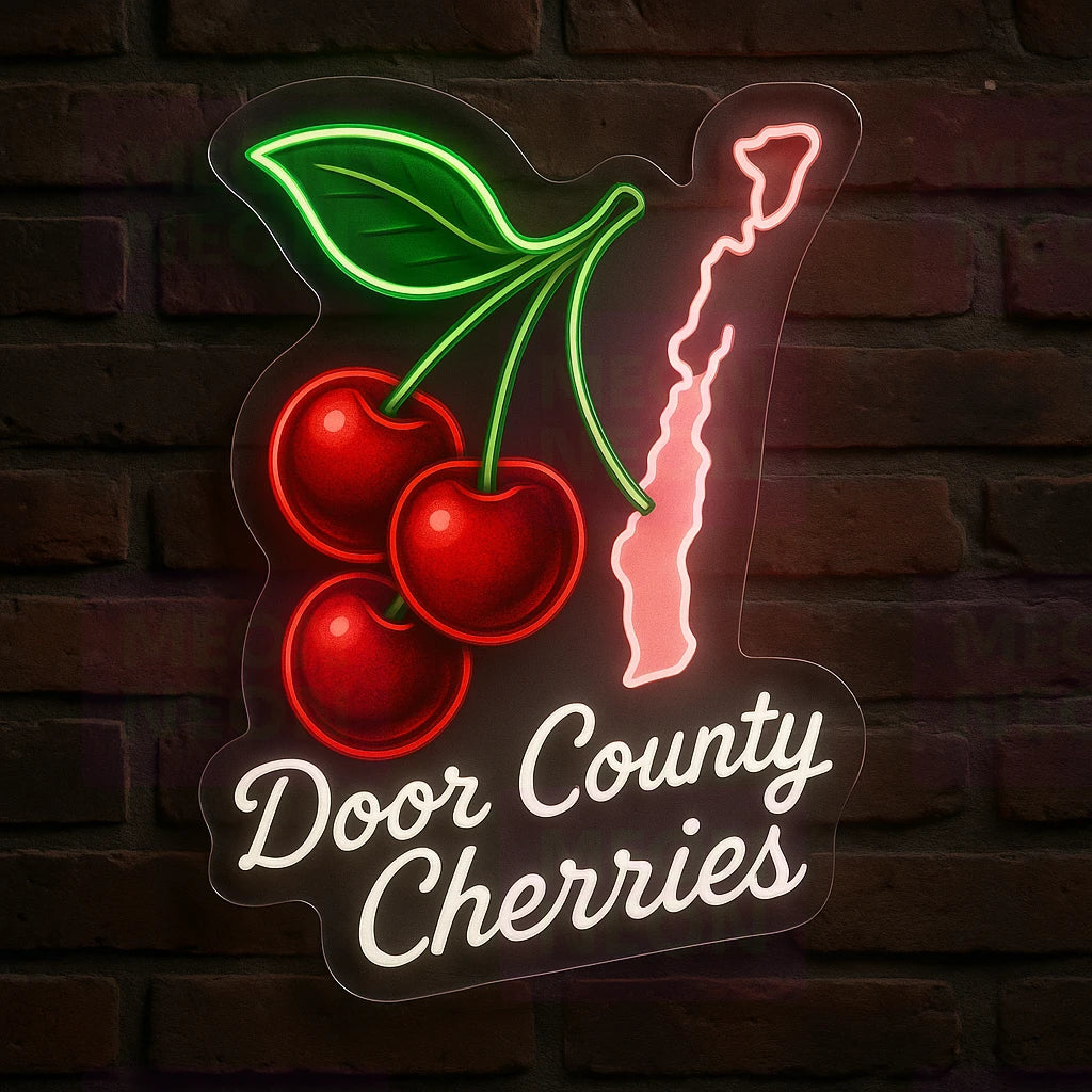 Door County Cherry LED Neon Sign – MEON NEON