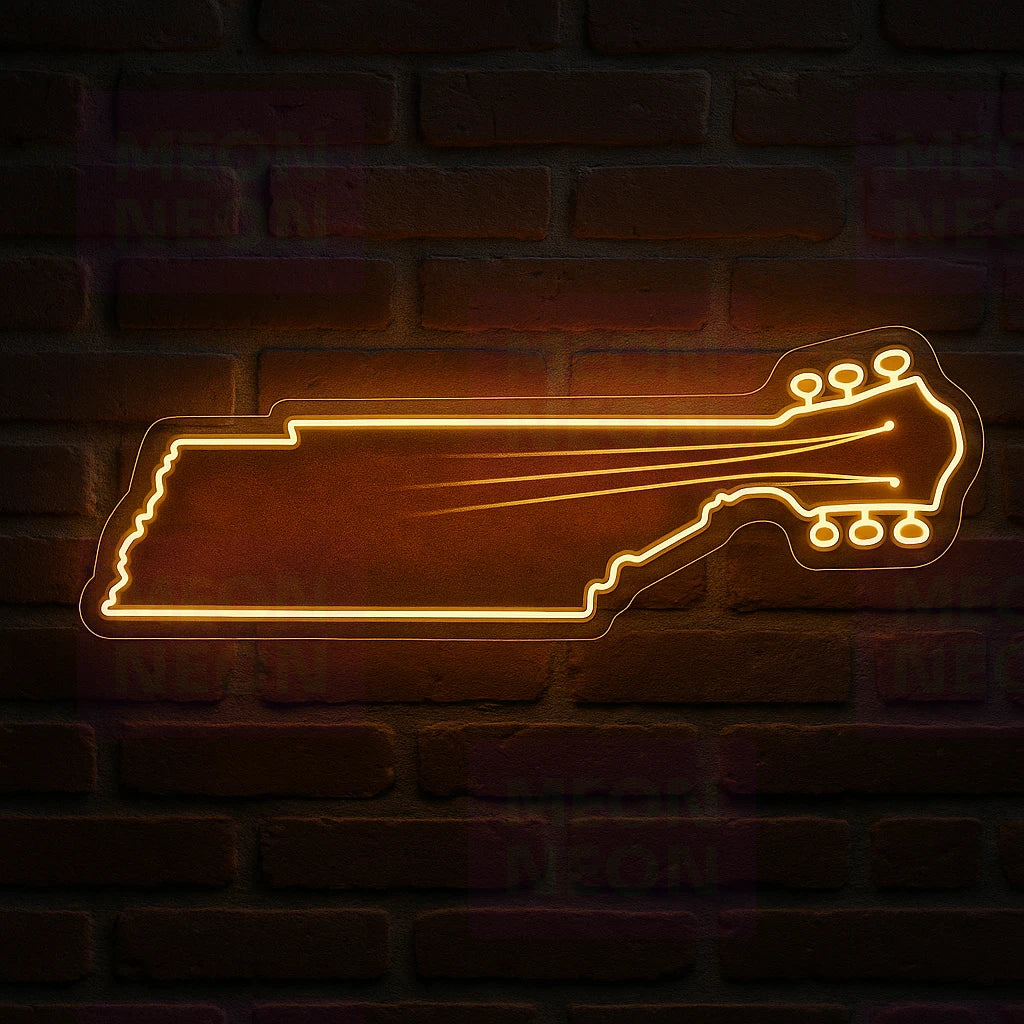 Tennessee Outline Guitar LED Neon Sign – MEON NEON